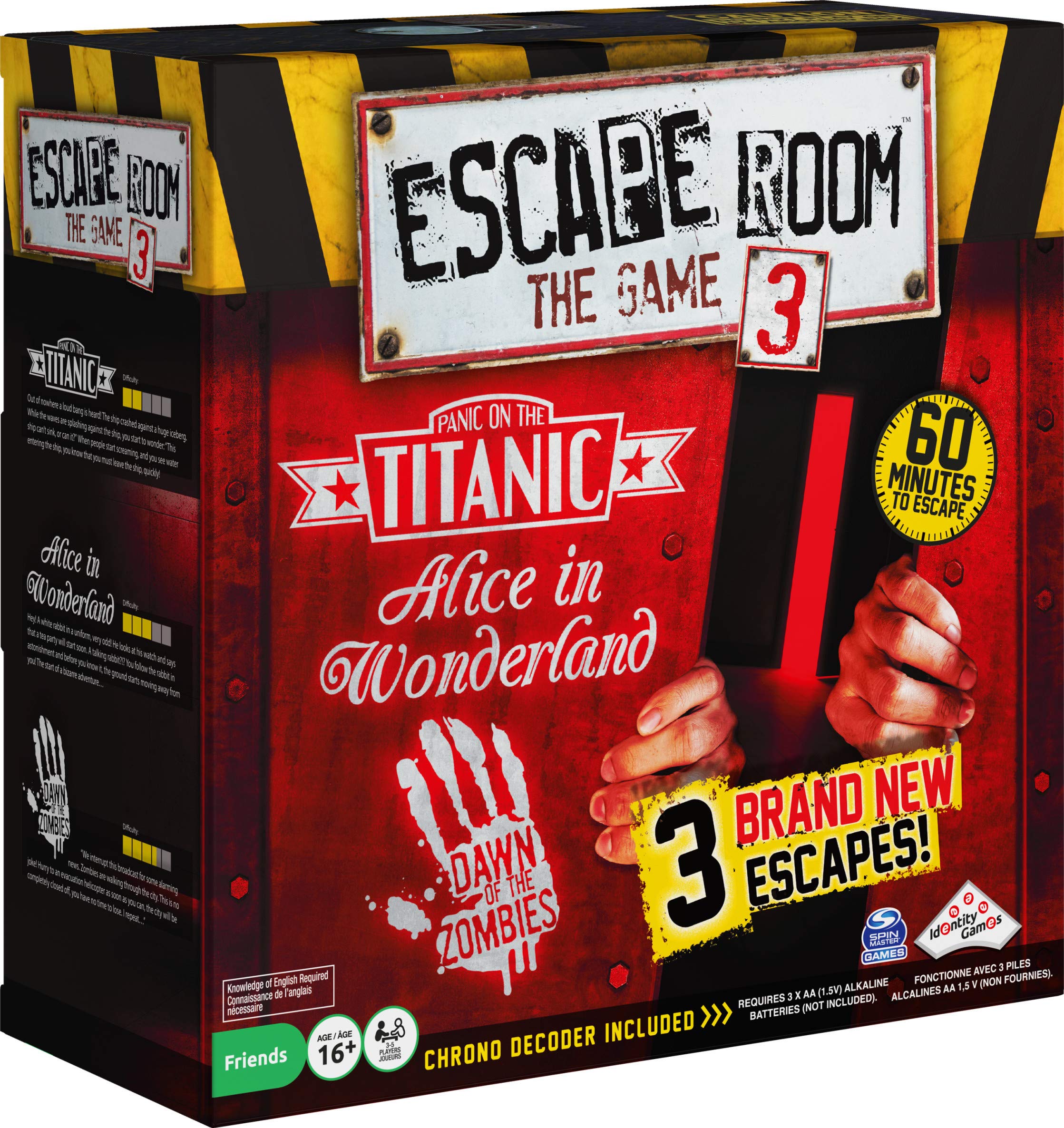 Spin Master Escape Room Version 3 Board Game, for Adults and Kids Ages 16 and up (20130825)