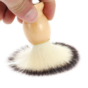 Set of 3, Shave Brush and Shaving Soap Bowl, DaKuan 2 Pcs Wooden Handle Shaving Brushes and Stainless Steel Shaving Mug for Professional Hair Salon Tool