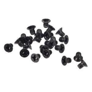 uxcell m3 x 4mm phillips screw fastener black for laptop pc tv fan switch 150pcs