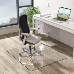 HOMEK Office Chair Mat for Hardwood Floor, 1/8" Thick 48" x 36" Crystal Clear Desk Chair Mat for Hard Floors, Plastic Floor Protector Mat for Office Chairs