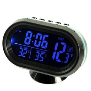 MACHSWON 3 in 1 Car Digital LED Electronic LCD Clock Thermometer Voltmeter