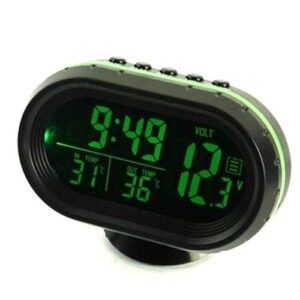 MACHSWON 3 in 1 Car Digital LED Electronic LCD Clock Thermometer Voltmeter