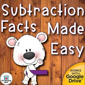 subtraction basic facts subtrahends 0-10 mastery made fun unit printable or for google drive™ or google classroom™