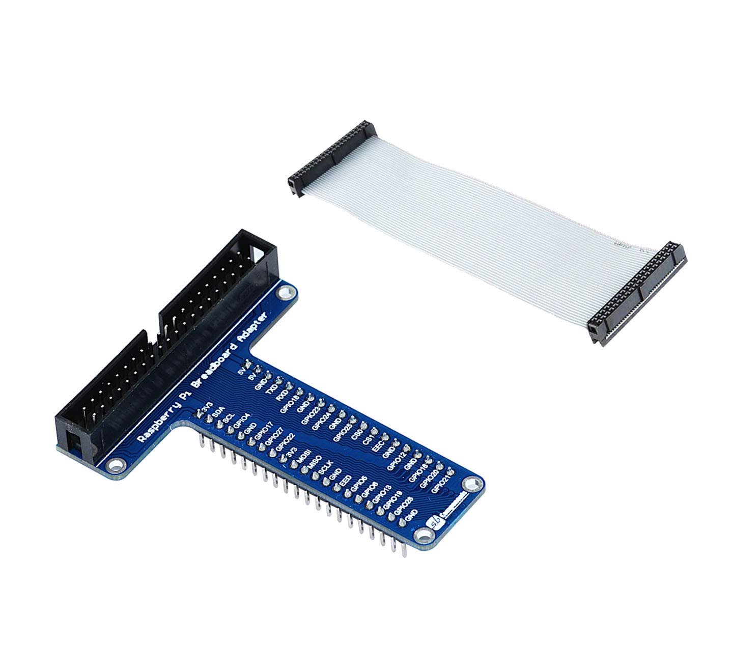 sb components Raspberry Pi Breadboard Adapter Development Raspberry Pi Expansion Board, GPIO Breakout Adapter Plate Breakout Mini for Raspberry Pi 4B/3B+/3B/2B/B+/A+/Zero and Zero W