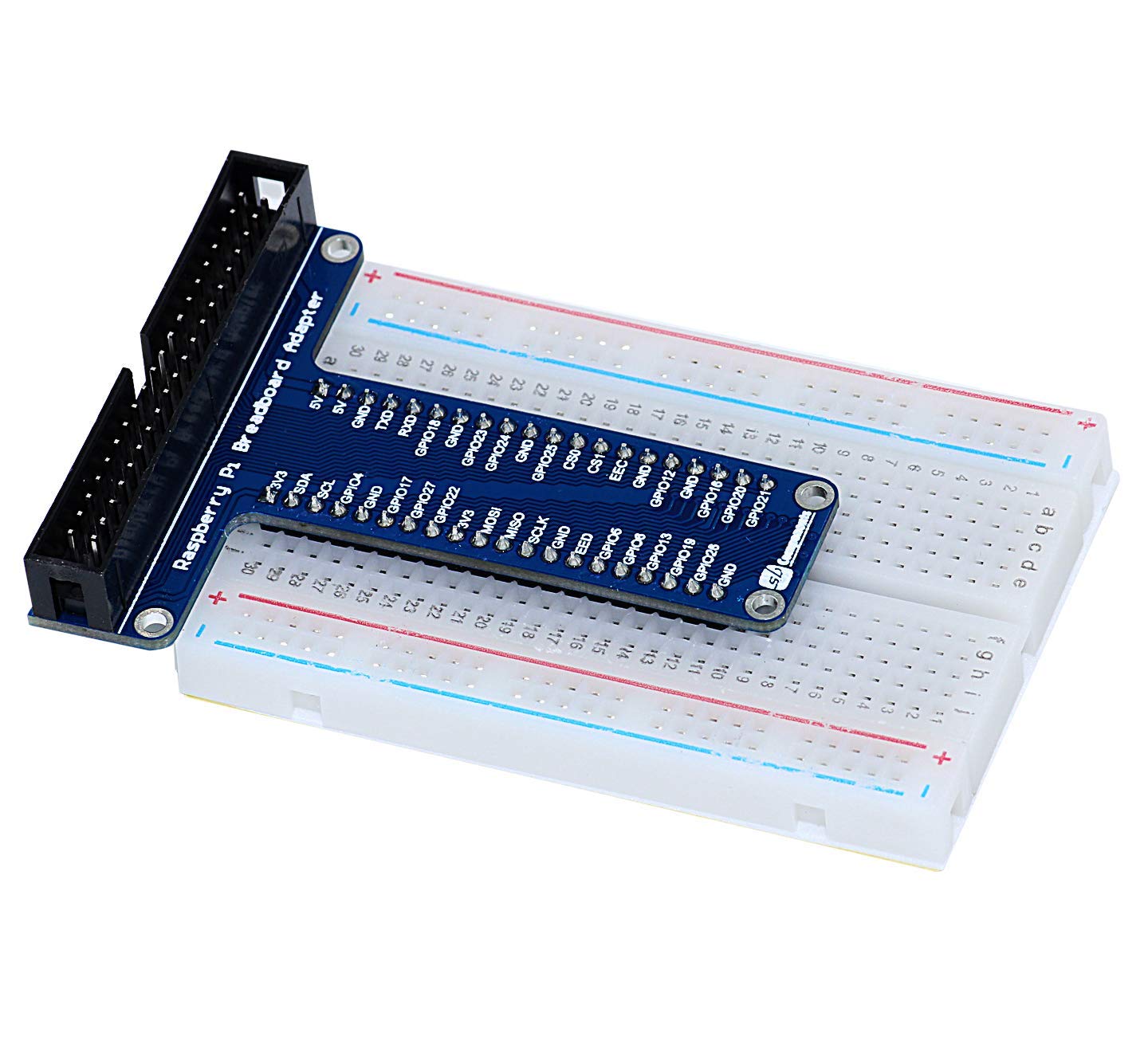 sb components Raspberry Pi Breadboard Adapter Development Raspberry Pi Expansion Board, GPIO Breakout Adapter Plate Breakout Mini for Raspberry Pi 4B/3B+/3B/2B/B+/A+/Zero and Zero W