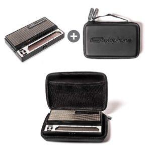 stylophone retro pocket synth with stylophone official carry case - bundle