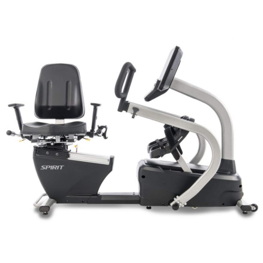 Spirit Fitness CRS800S 'Step Thru' Recumbent Stepper w/Swivel Seat, Heart Rate & Padded Armrests