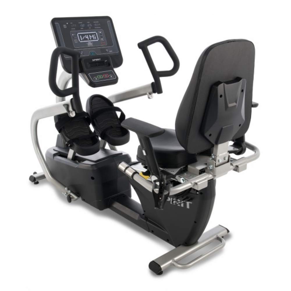 Spirit Fitness CRS800S 'Step Thru' Recumbent Stepper w/Swivel Seat, Heart Rate & Padded Armrests