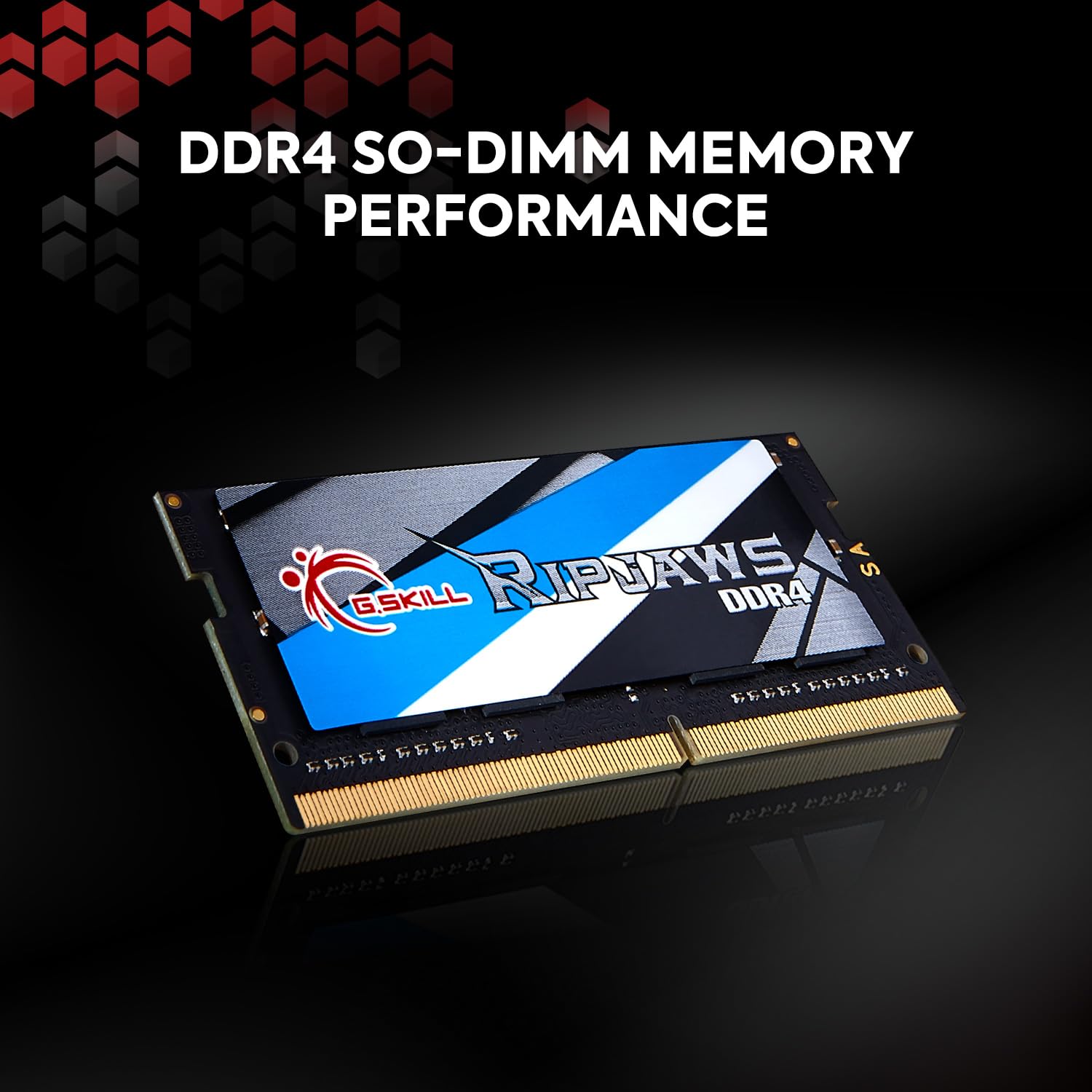 G.SKILL Ripjaws DDR4 SO-DIMM Series DDR4 RAM 64GB (2x32GB) 2666MT/s CL18-18-18-43 1.20V Unbuffered Non-ECC Notebook/Laptop Memory SODIMM (F4-2666C18D-64GRS)