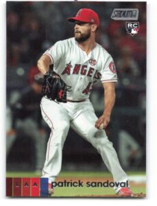 2020 topps stadium club #204 patrick sandoval los angeles angels rookie baseball card