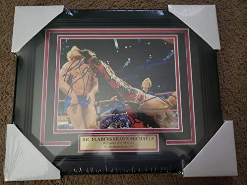 WWE WWF SHAWN MICHAELS HBK Ric Flair 11X14 Matted WITH Namplate PHOTO AUTOGRAPH FRAMED