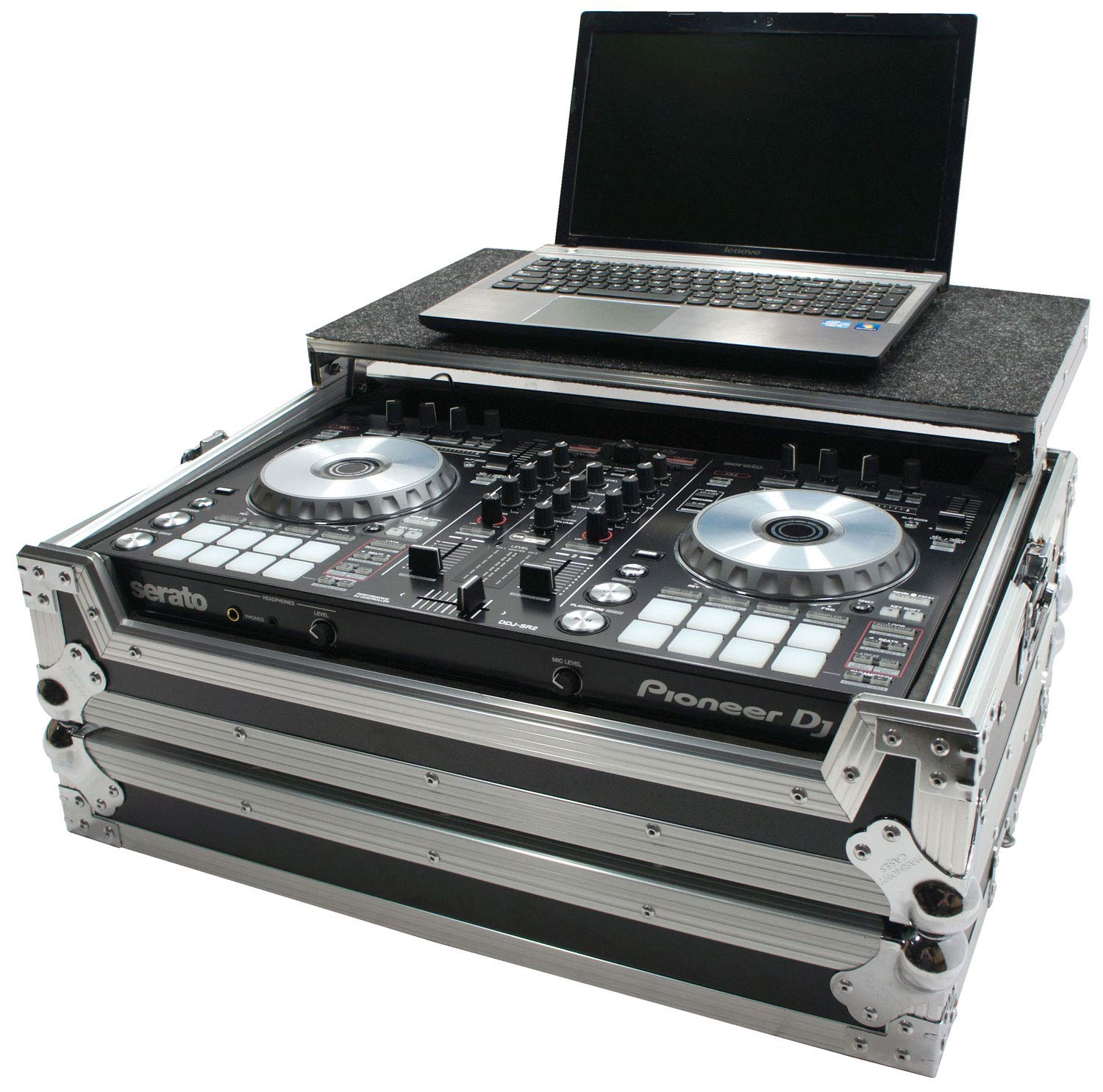 Harmony Audio HCDDJSRLT Flight Glide Laptop Stand Tray DJ Custom Case Compatible with Pioneer DDJ-SR2 Controller (V2)