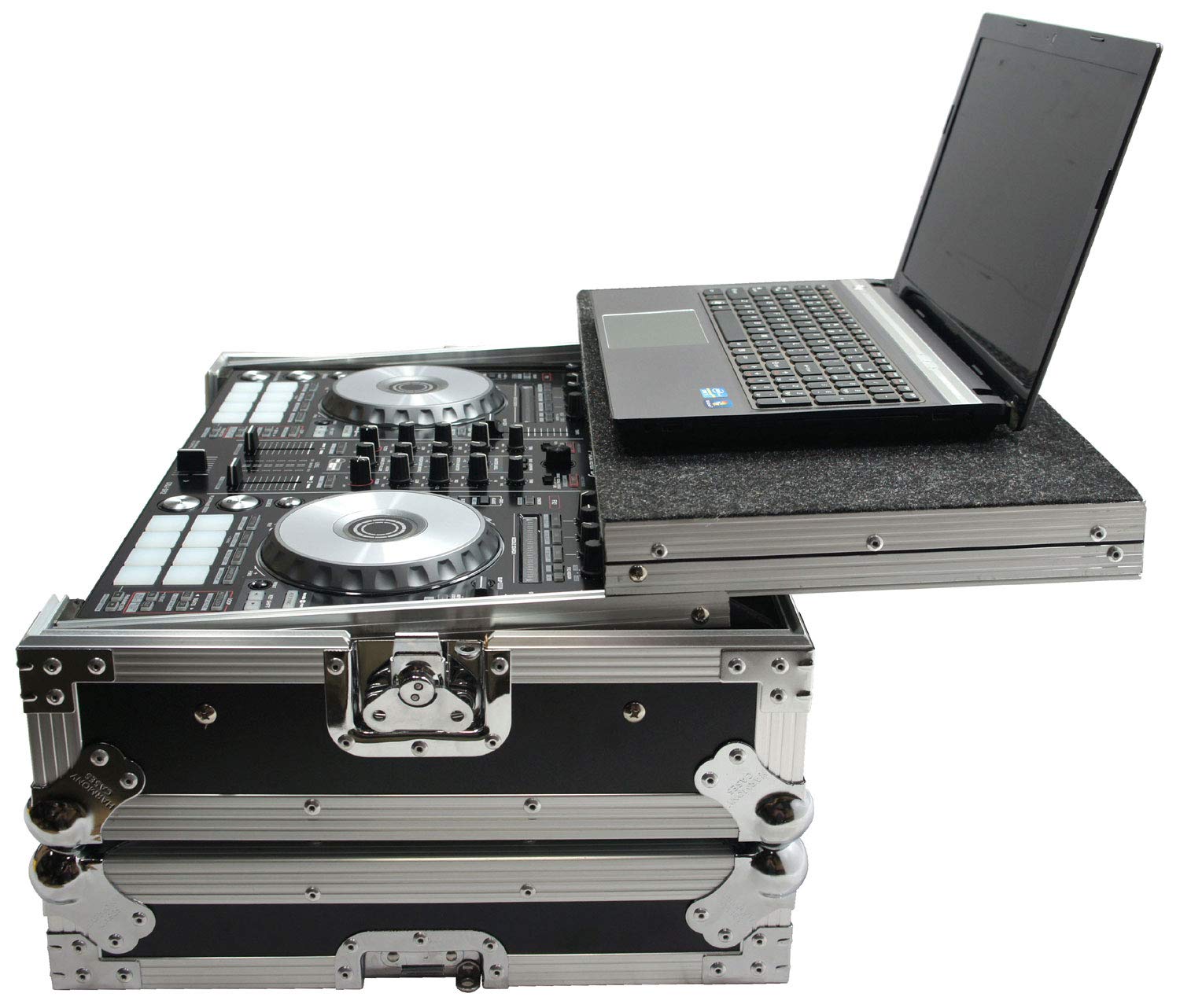 Harmony Audio HCDDJSRLT Flight Glide Laptop Stand Tray DJ Custom Case Compatible with Pioneer DDJ-SR2 Controller (V2)