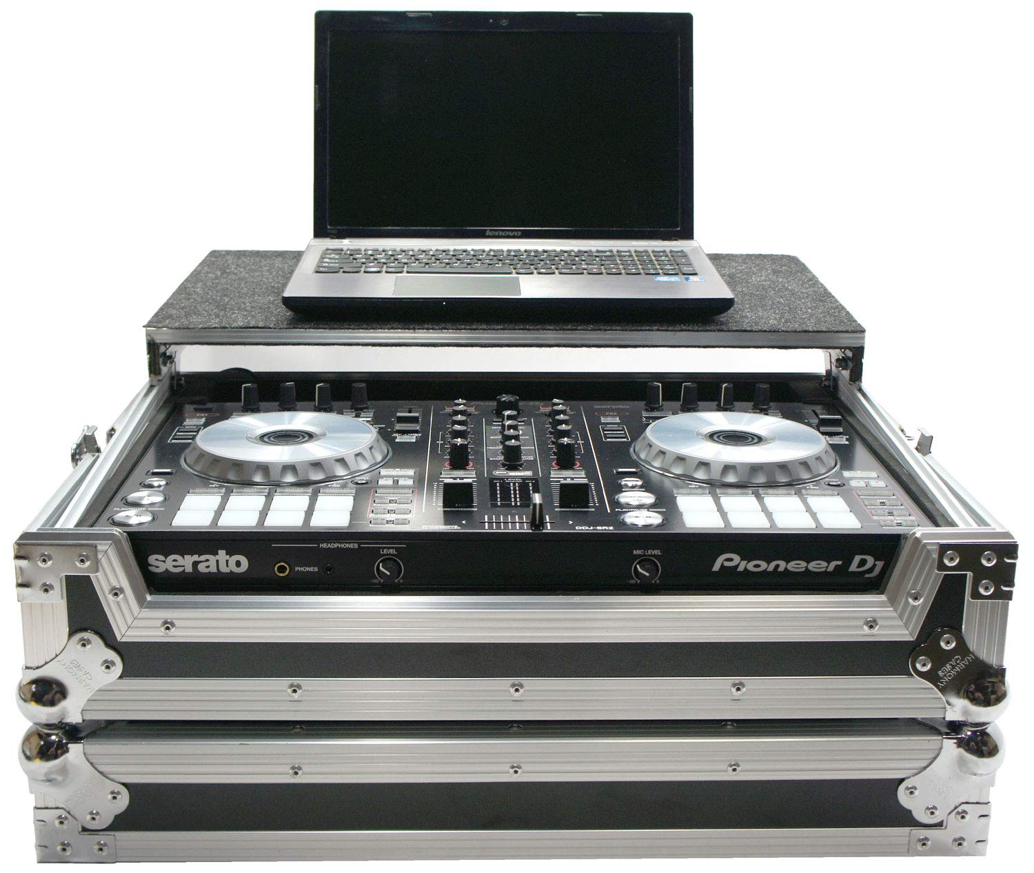 Harmony Audio HCDDJSRLT Flight Glide Laptop Stand Tray DJ Custom Case Compatible with Pioneer DDJ-SR2 Controller (V2)