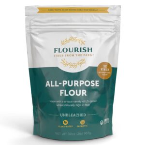 flourish fiber from the farm - high fiber/low carb, unbleached all purpose flour, 2 lbs