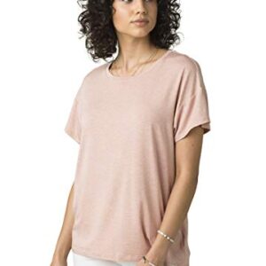 prAna Women's Foundation Slouch Top, Champagne Heather, Medium