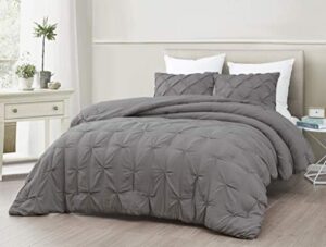 cozie mari ultra soft stone washed comforter set, grey, king