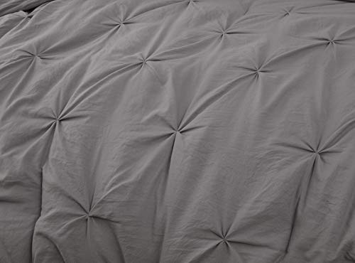 Cozie Mari Ultra Soft Stone Washed Comforter Set, Grey, King