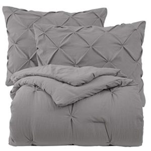 Cozie Mari Ultra Soft Stone Washed Comforter Set, Grey, King