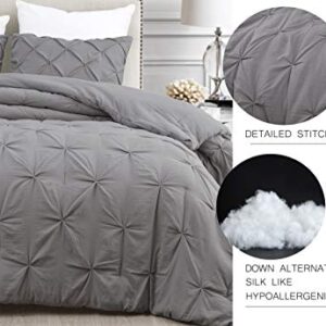 Cozie Mari Ultra Soft Stone Washed Comforter Set, Grey, King