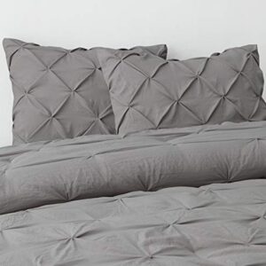 Cozie Mari Ultra Soft Stone Washed Comforter Set, Grey, King