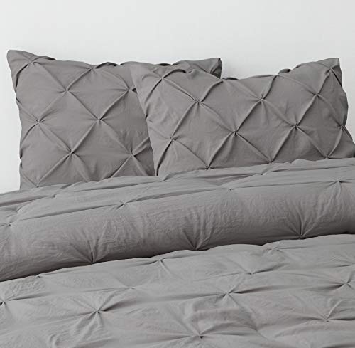 Cozie Mari Ultra Soft Stone Washed Comforter Set, Grey, King