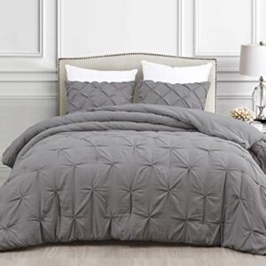 Cozie Mari Ultra Soft Stone Washed Comforter Set, Grey, King