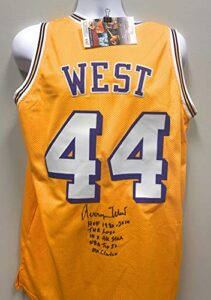 jerry west los angeles lakers signed autograph rare multi inscribed custom jersey jsa certified