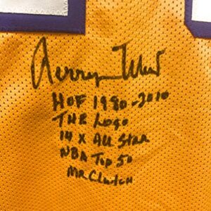 Jerry West Los Angeles Lakers Signed Autograph Rare Multi INSCRIBED Custom Jersey JSA Certified