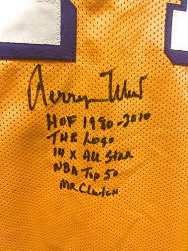 Jerry West Los Angeles Lakers Signed Autograph Rare Multi INSCRIBED Custom Jersey JSA Certified