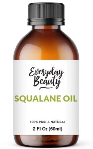 squalane oil - 100% pure & natural plant derived facial oil 2 fl oz - cold pressed and unrefined premium grade multipurpose moisturizing oil for skin and hair