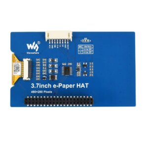 waveshare 3.7inch E-Ink Display HAT for Raspberry Pi 4B/3B+/3B/2B/Zero/Zero W/WH,Jetson Nano 480×280 Pixels Black White eink Display e-Paper HAT,4 Grey Scales,SPI Interface