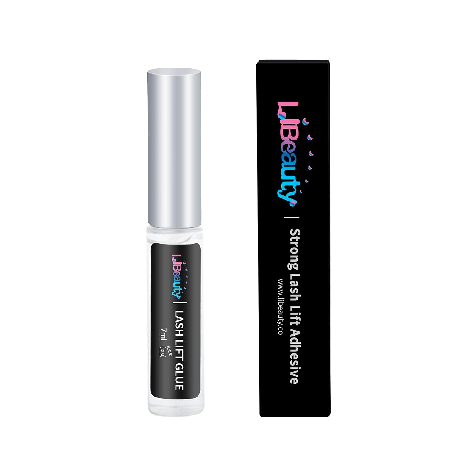 Libeauty Lash Lift Glue, Eyelash Adhesives, Eyelash Perm Glue Strong Sticky Eyelash Lifting Glue for Lash Perming or False Eyelashes Dissolves Quickly in Water