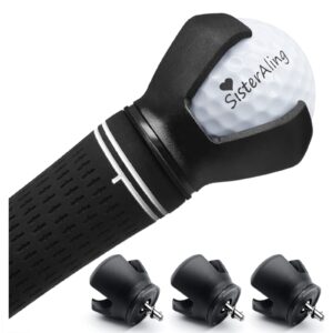 sisteraling 3-prong golf ball retriever grabber pick up,back saver claw put on putter grip,suction cup ball grabber,sucker for golf screws tool