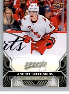 2020-21 ud mvp hockey #169 andrei svechnikov carolina hurricanes official upper deck trading card