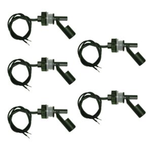 5 pcs pack of water level sensor side mounting pp plastic liquid float switch m16 screw