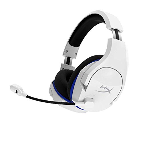 HyperX Cloud Stinger Core – Wireless Gaming Headset, for PS4, PS5, PC, Lightweight, Durable Steel Sliders, Noise-Cancelling Microphone - White (Renewed)