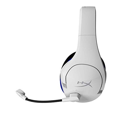 HyperX Cloud Stinger Core – Wireless Gaming Headset, for PS4, PS5, PC, Lightweight, Durable Steel Sliders, Noise-Cancelling Microphone - White (Renewed)