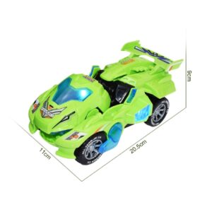 davidamy's gift Transforming Toy Dinosaur Cars, Dinosaur Car w/LED Light Sound, Aumatic Transformation Dinosaur Kids Toy (Blue)