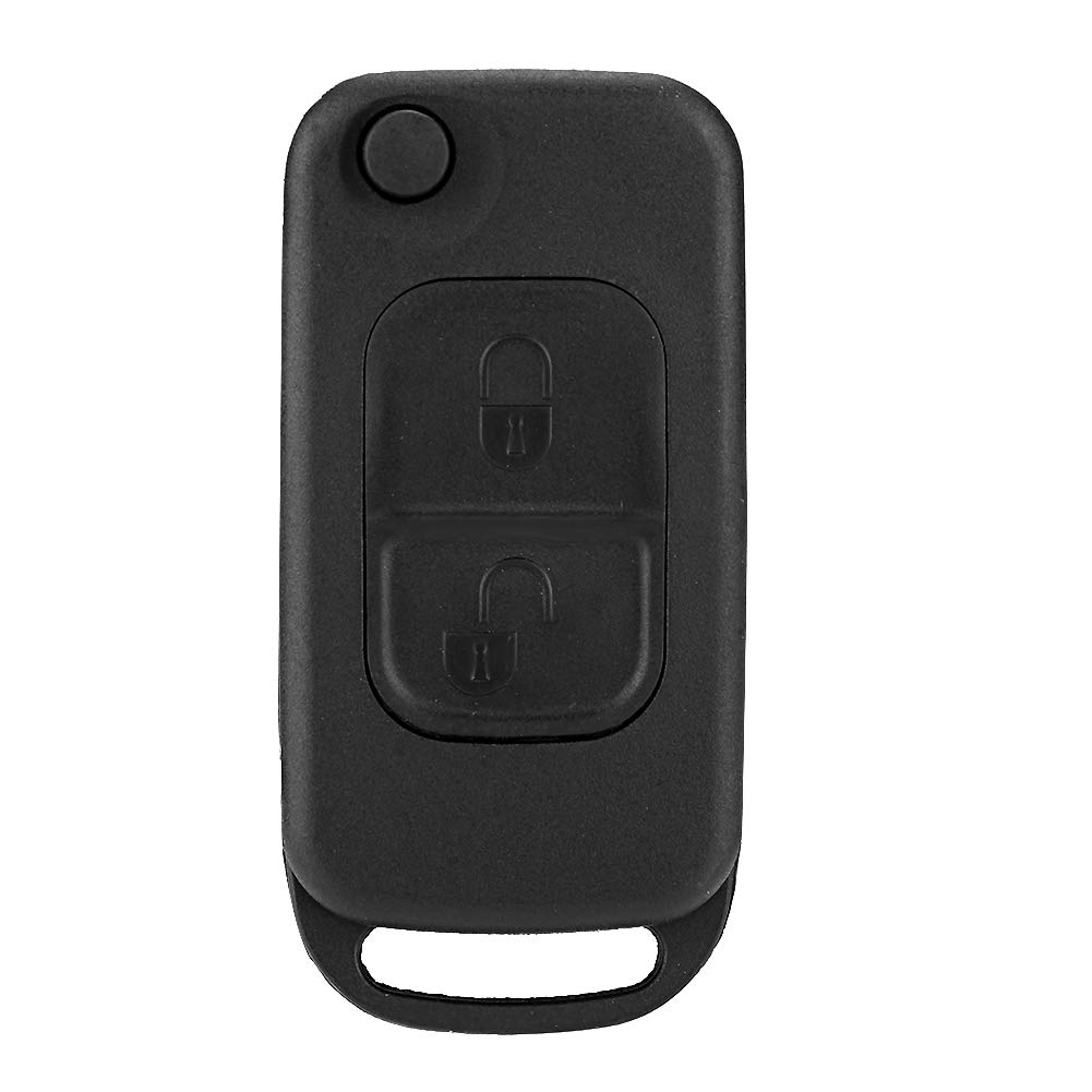 KIMISS Remote Key Shell, Flip 2 Button Remote Key Fob Case Shell Cover Fit For Mercedes Benz SLK Class E113 ACES W168