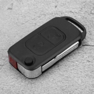 KIMISS Remote Key Shell, Flip 2 Button Remote Key Fob Case Shell Cover Fit For Mercedes Benz SLK Class E113 ACES W168