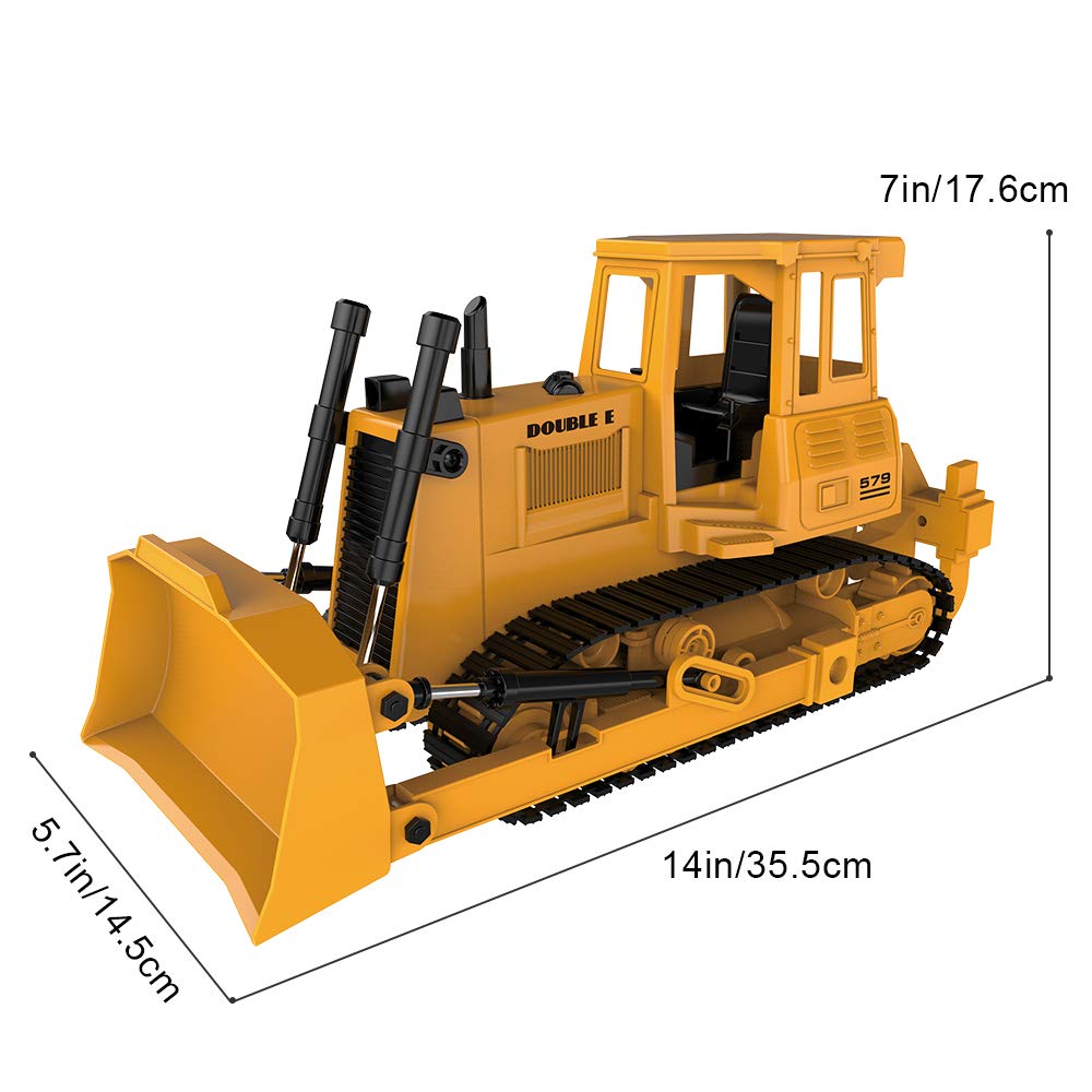 Mostop RC Bulldozer 2.4G RC Loader Tractor Crawler Bulldozer Remote Control Construction Vehicle for Kids