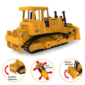 Mostop RC Bulldozer 2.4G RC Loader Tractor Crawler Bulldozer Remote Control Construction Vehicle for Kids