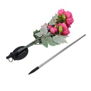 Outdoor Solar Garden Stake Lights Solar Power LED 3 Heads Simulation Peony Rose Flower Light for Home Garden Lawn Decor