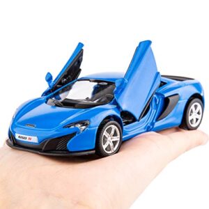 TGRCM-CZ 1/36 Scale S650 Casting Car Model, Zinc Alloy Toy Car for Kids, Pull Back Vehicles Toy Car for Toddlers Kids Boys Girls Gift (Blue)