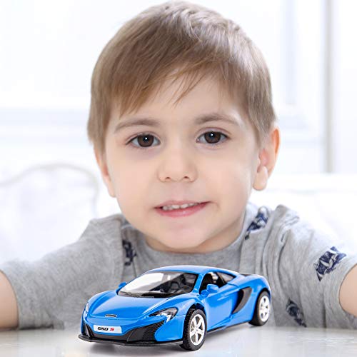 TGRCM-CZ 1/36 Scale S650 Casting Car Model, Zinc Alloy Toy Car for Kids, Pull Back Vehicles Toy Car for Toddlers Kids Boys Girls Gift (Blue)