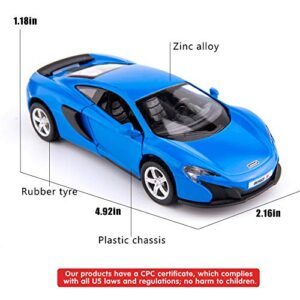 TGRCM-CZ 1/36 Scale S650 Casting Car Model, Zinc Alloy Toy Car for Kids, Pull Back Vehicles Toy Car for Toddlers Kids Boys Girls Gift (Blue)