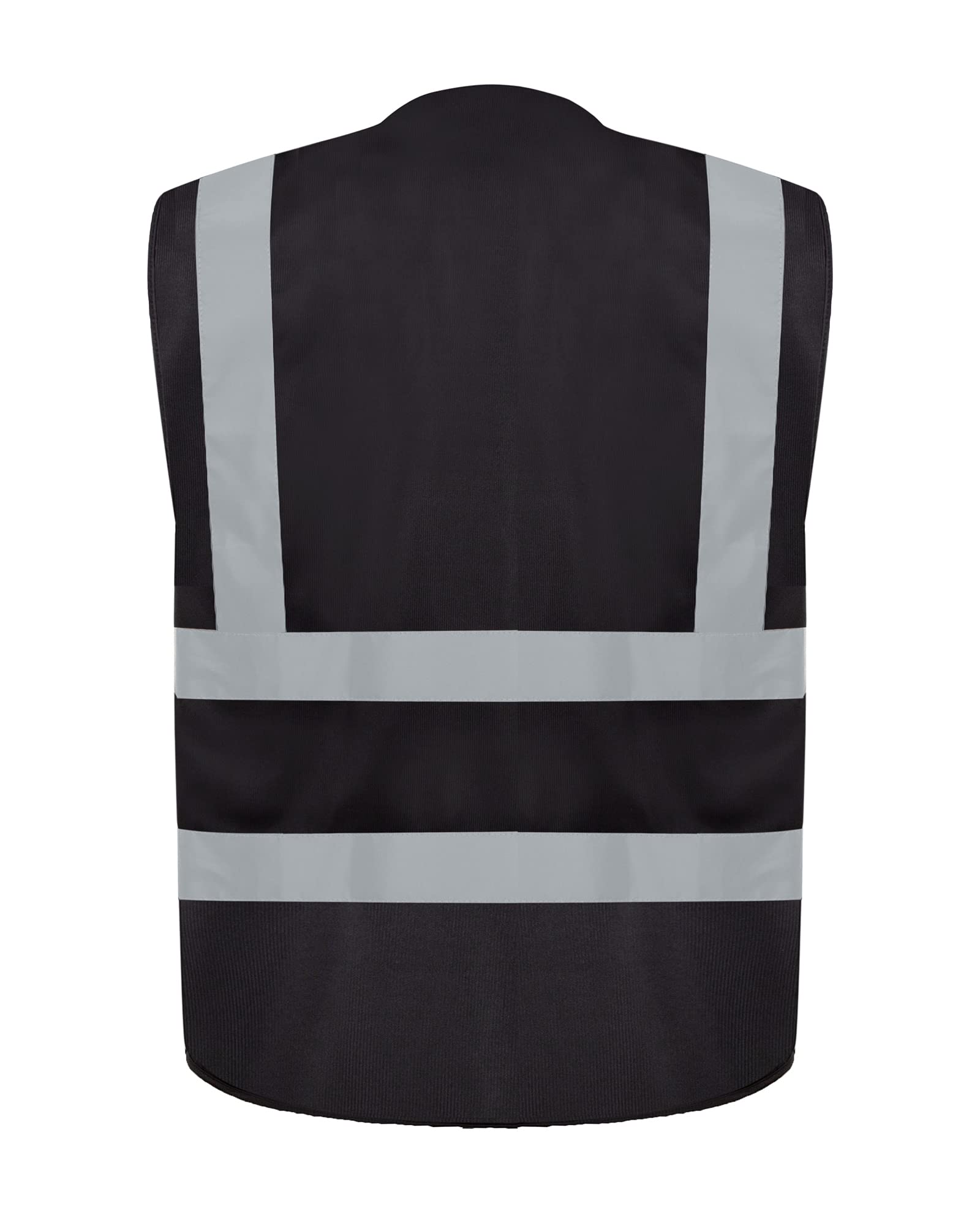 VICRR High Visibility Safety Vest with Reflective Strips Pockets, Work Vest for Men & Women