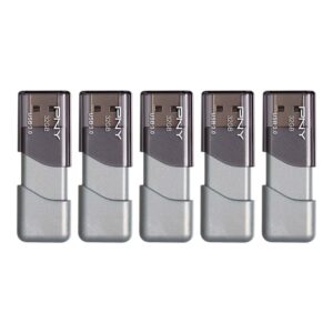 pny 32gb turbo attache 3 usb 3.0 flash drive 5-pack, grey