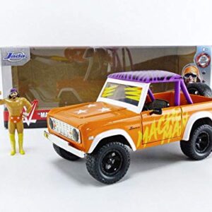 Jada 1:24 Diecast 1973 Ford Bronco with Macho Man Figure